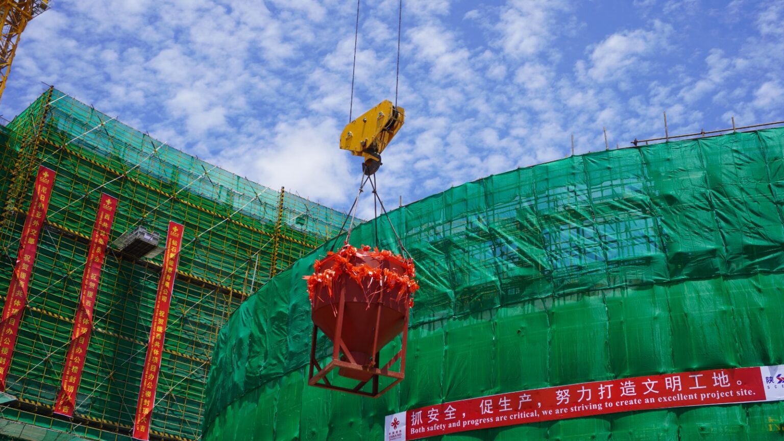 SCEGC Completes Frame Structure of China-funded new ECOWAS Building in ...